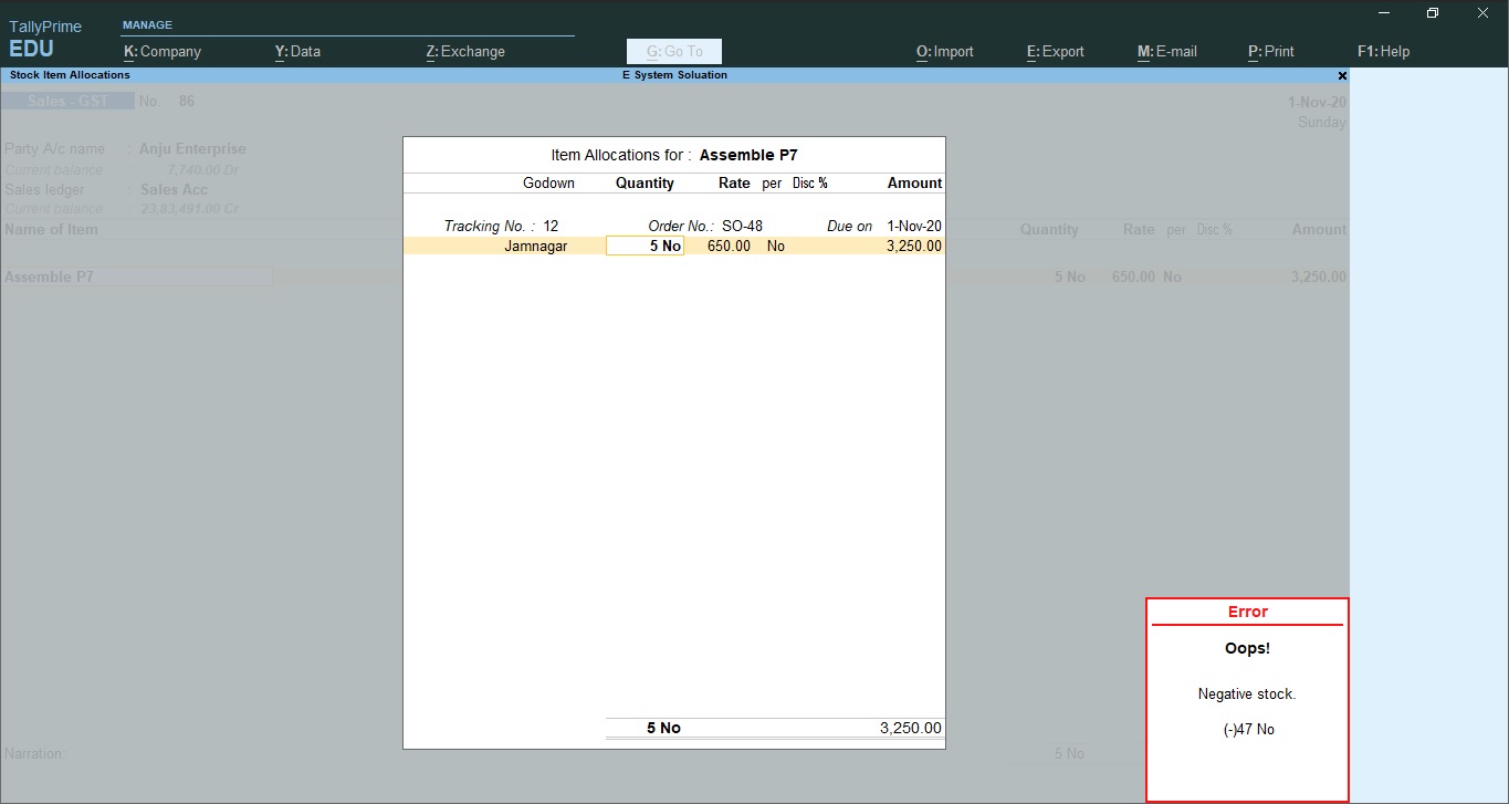 14 | Negative Stock Control | Quick Multi Batch Creation in Voucher ...