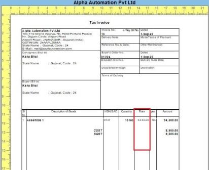 invoice | Print Form 27 C | Print Discounted Rate in Sales Invoice ...